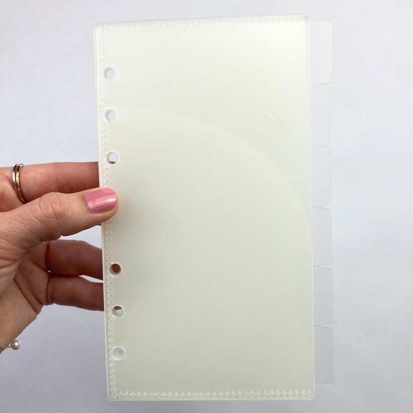 Double Pocket Tabbed Sleeves for A6 Ring Bound Binders | Inserts / Sle ...